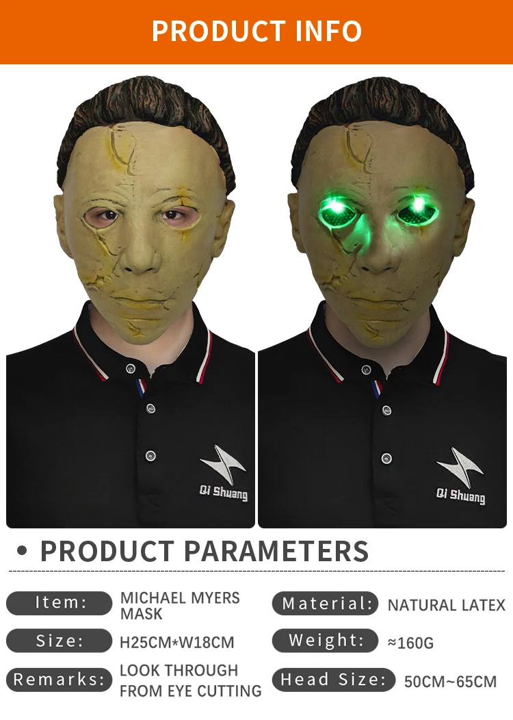 Latex Michael Myers Mask Halloween Carnival Party Cosplay Scary Mask ...