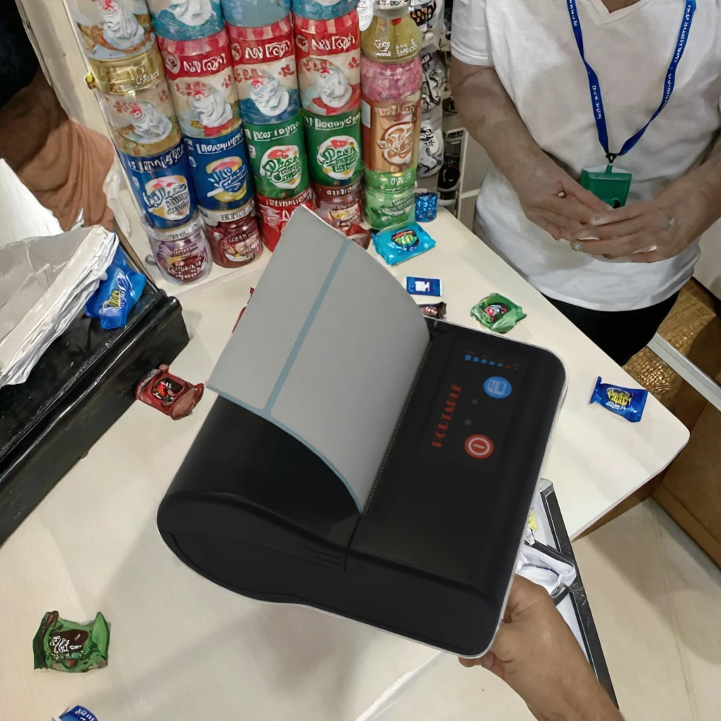Portable 3 Inch Mini Thermal Receipt Printer 80mm Small Label Machine ...