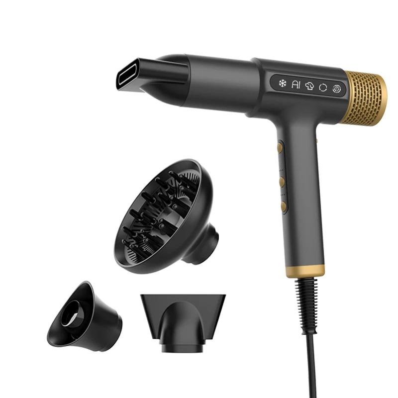 BLDC leafless hair dryer professional Led Digital Display 1600W ...