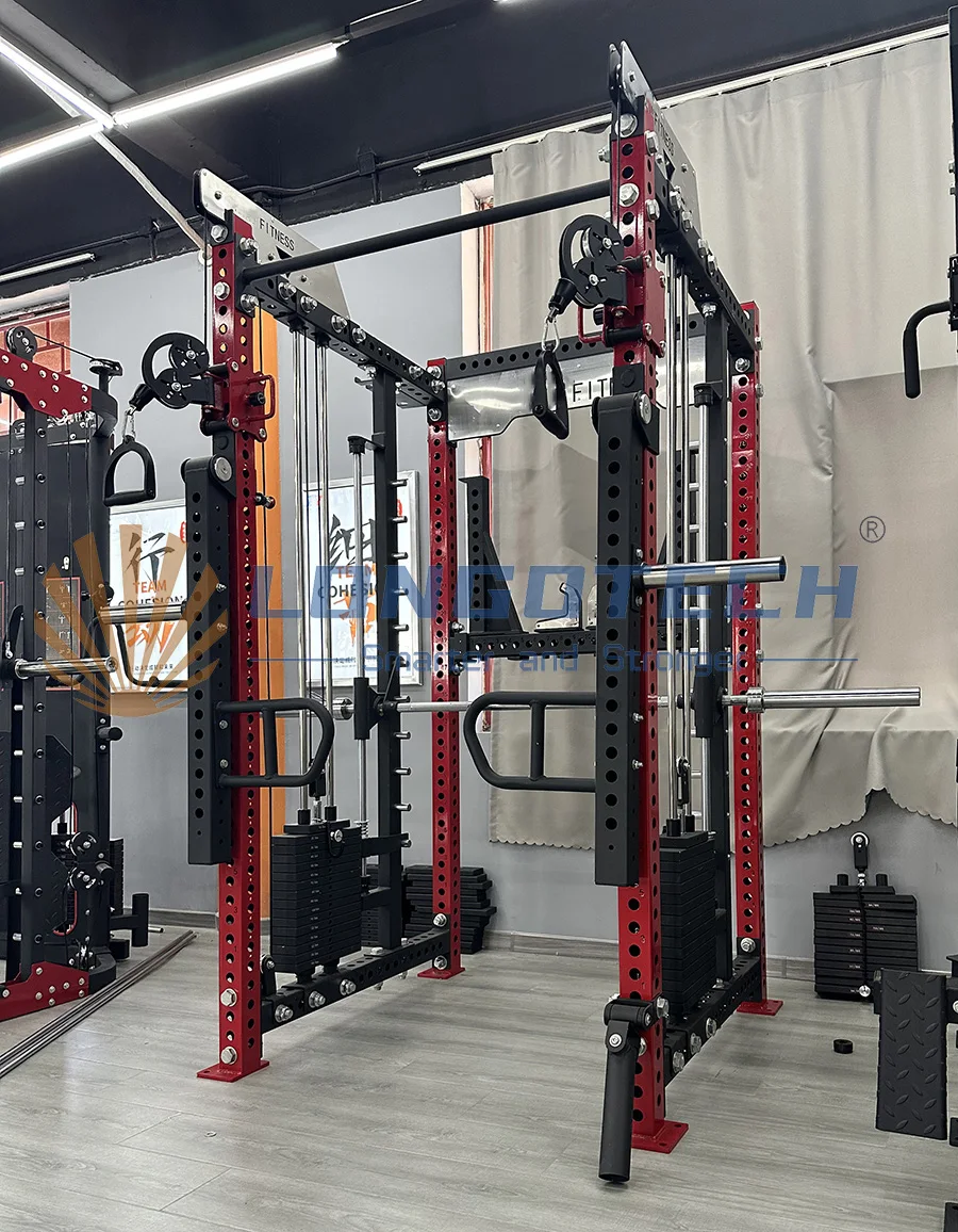 LongGlory Home Gym Professional Bodybuilding Cage Comprehensive Fitness Exercise Power Squat ...