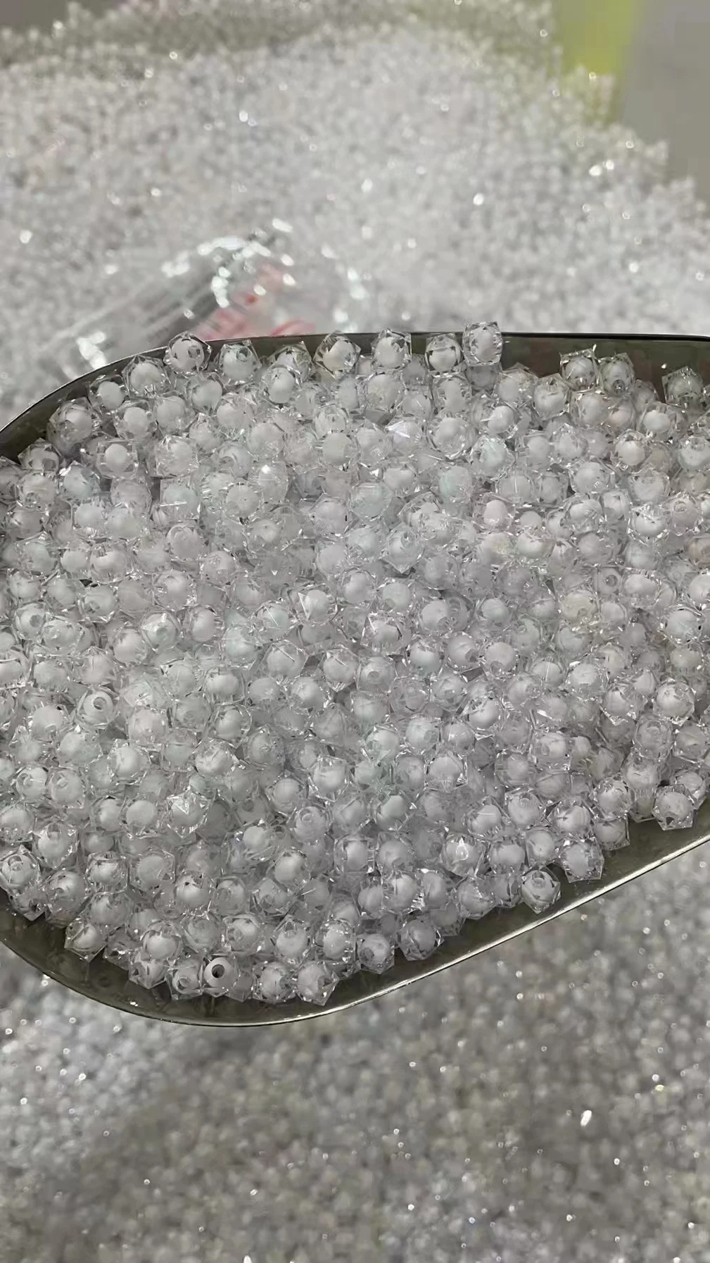 Super AA Grade Acrylic Plastic Beads - Transparent & Faceted