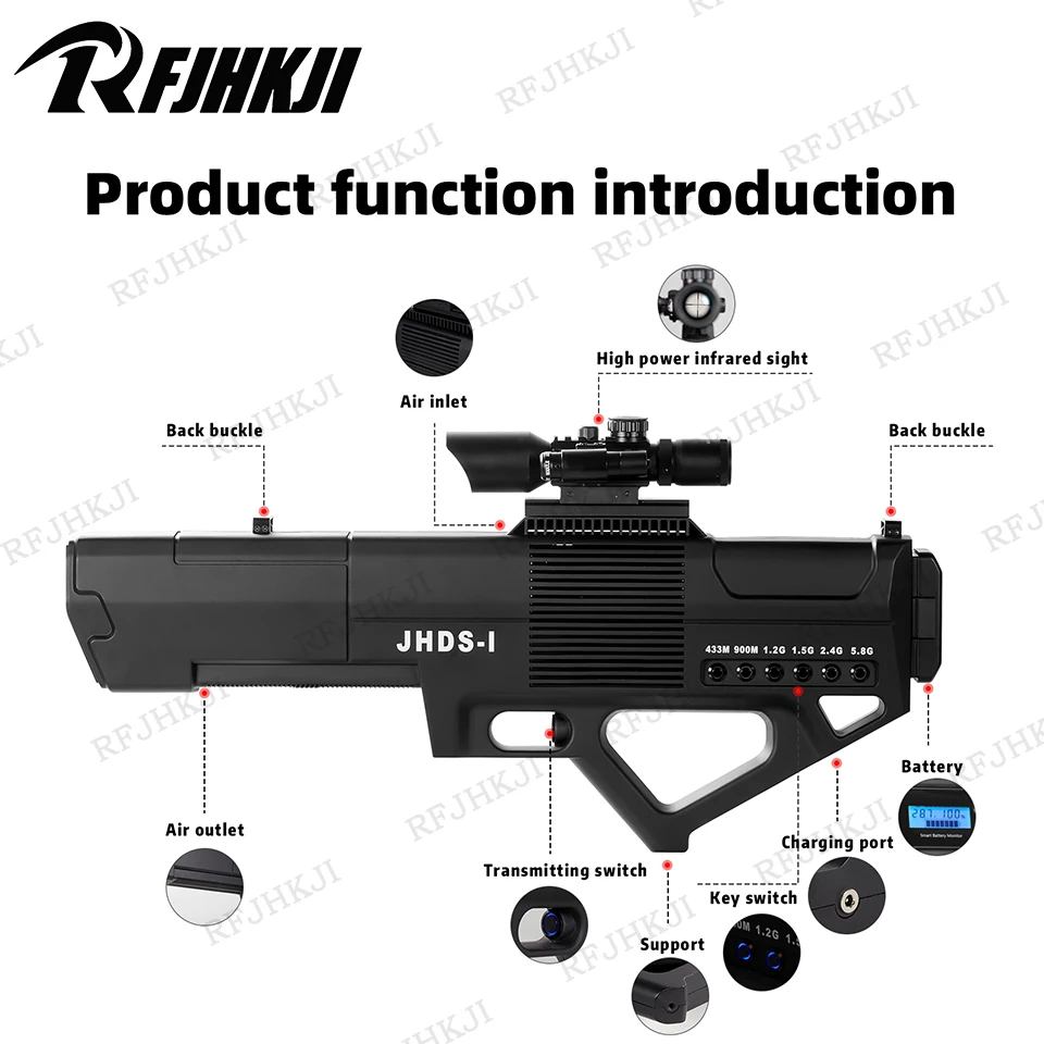 2km Dji Autel Fpv Drone Signal Detector 2 4g 5 8ghz Frequency With Sound Light And Vibration