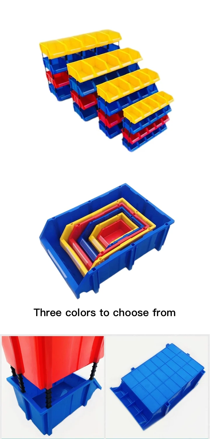 Various Sizes Plastic Stackable And Hanging Bins For Warehouse Storage ...