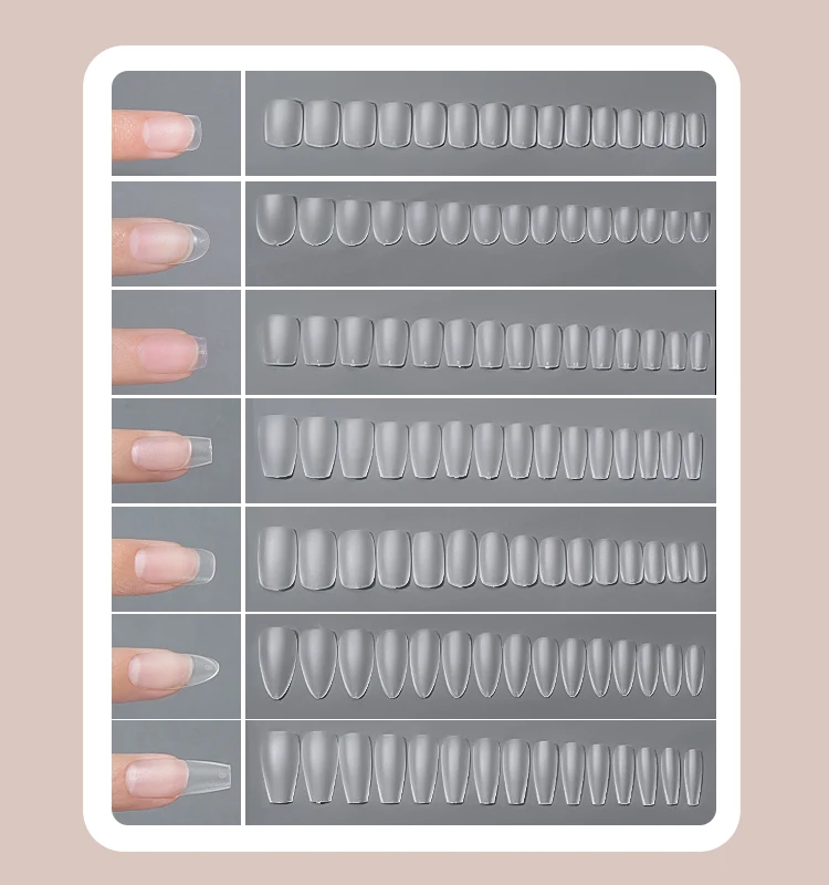 Mybeautynails 7 Sizes 1mm Cuticles Pre Etched Buffed Filed Oval Almond ...