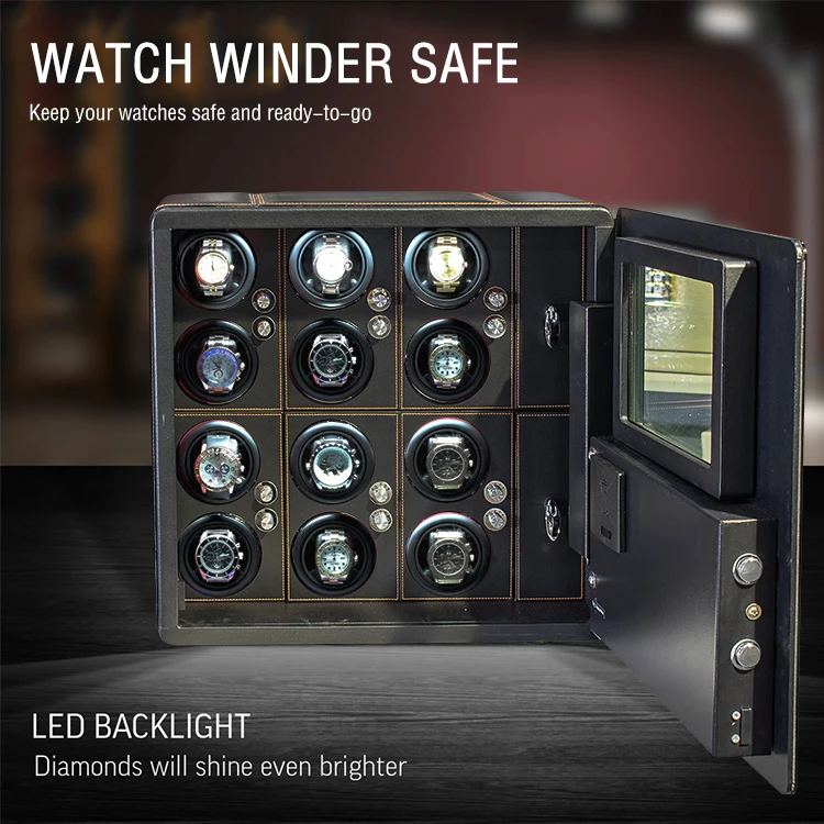 Modern Luxury Orbit Motor Jewelry Fingerprint Watch Winder Safe - Buy 8 ...