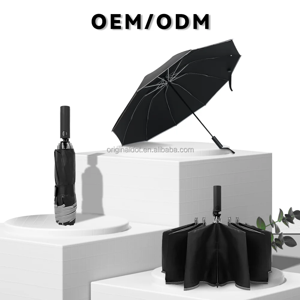 Wholesale Promotional Three-fold Umbrella Rustless Open Full Automatic Oem Rainy Opening ...