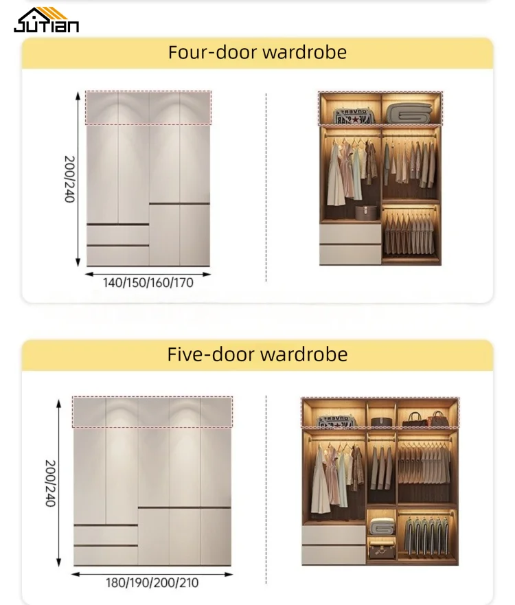 2025 Modern Luxury Custom Home Furniture Set Built-In Wardrobe Dressing ...