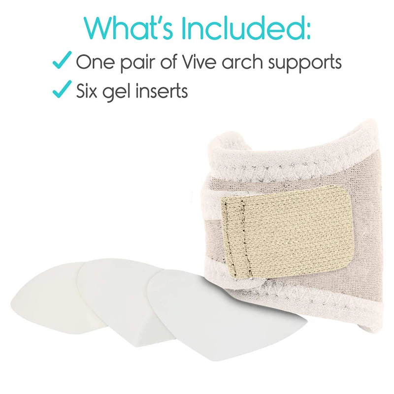Arch Support Gel Fabric Arch Pad Orthotic Compression Support Wrap to ...