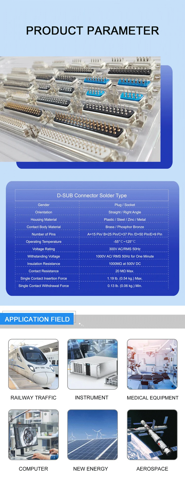 Ebei Hdb D-sub 37pin Male Connector Solder Type Hdb 37p D-sub 37pin ...