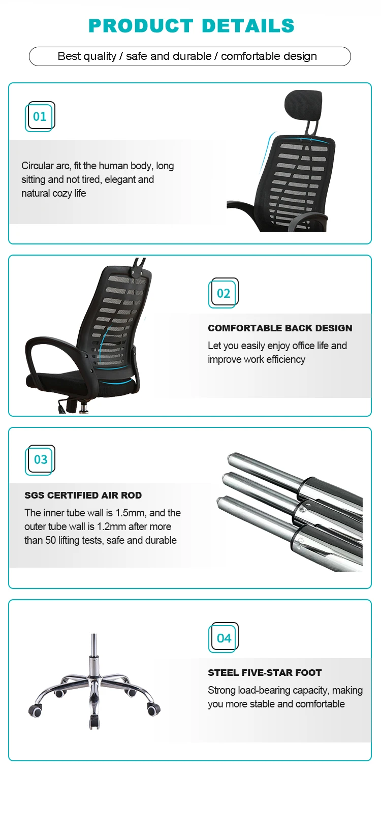 Classic Luxury Office Modern Swivel Chair Furniture Ergonomic Revolving ...