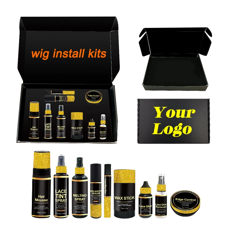 Lace Wig Install Kit - Complete Private Labels Custom Packaging