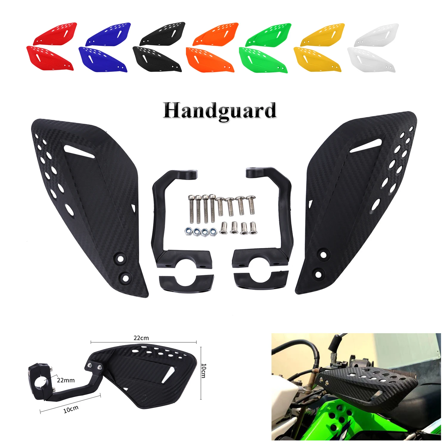 1 Pair 22mm Motocross Hand Guard Handle Protector Shield Handguards ...