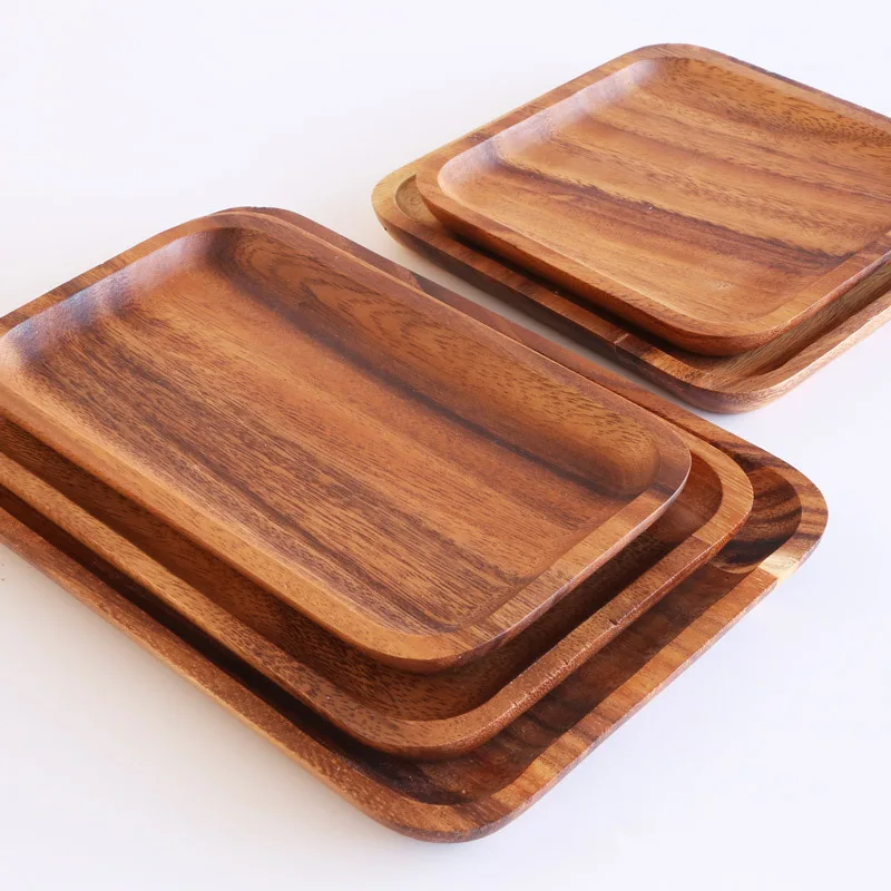 Popular Dish Set Kitchen Dinner Dinnerware Wooden Dinning Plates Free ...