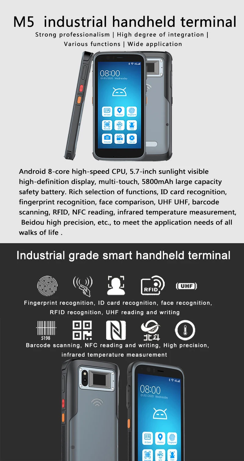 Android 2d Qr Code Reader Handheld Terminal Pda Android Barcode Scanner With Nfc Rfid Reader ...