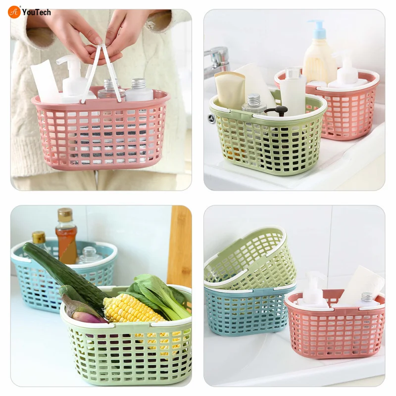 Plastic Hamper Dresser Containers Baskets Handles Shower Small Sundries ...