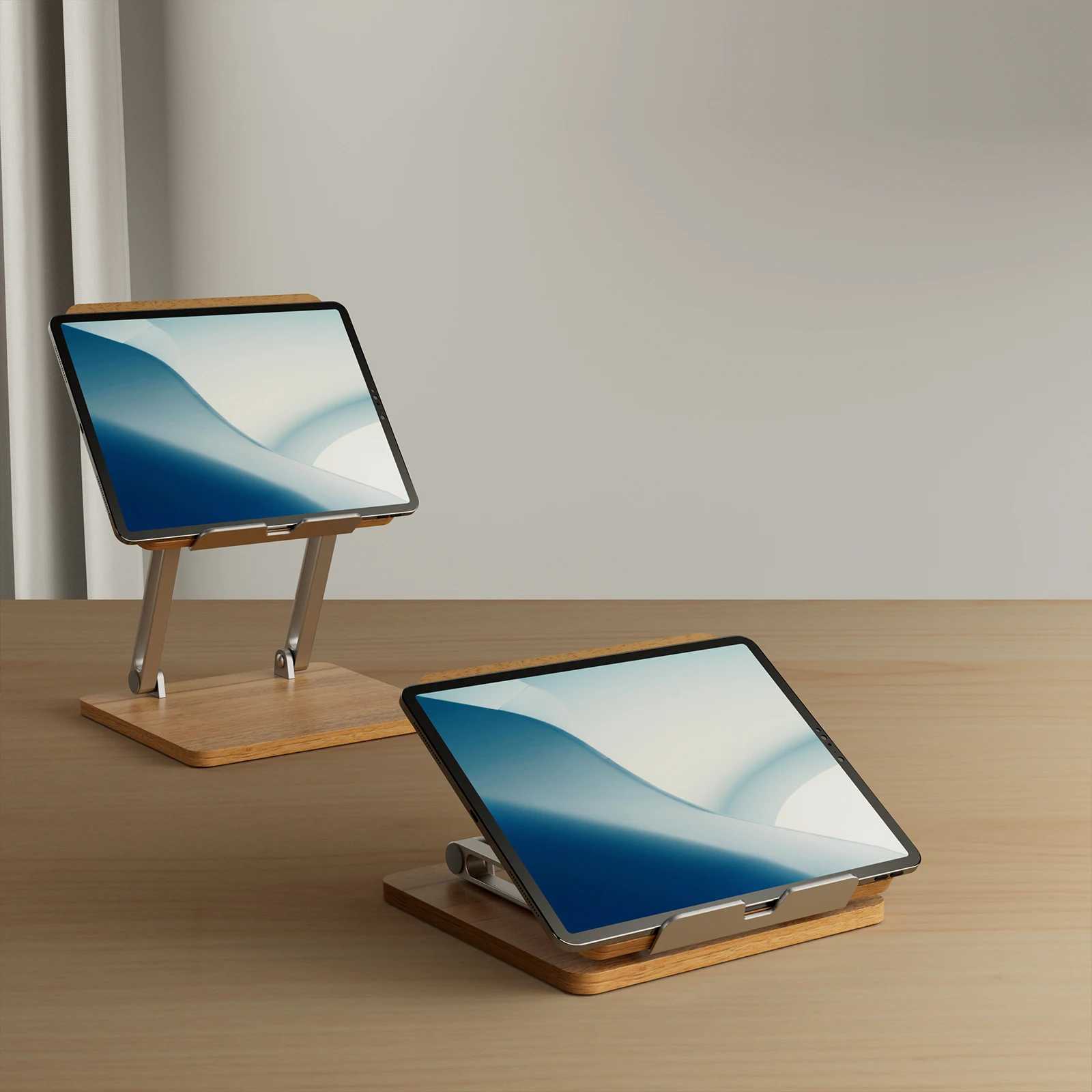 Wooden Ergonomic Portable Desktop Computer Holder Stand Folding New ...