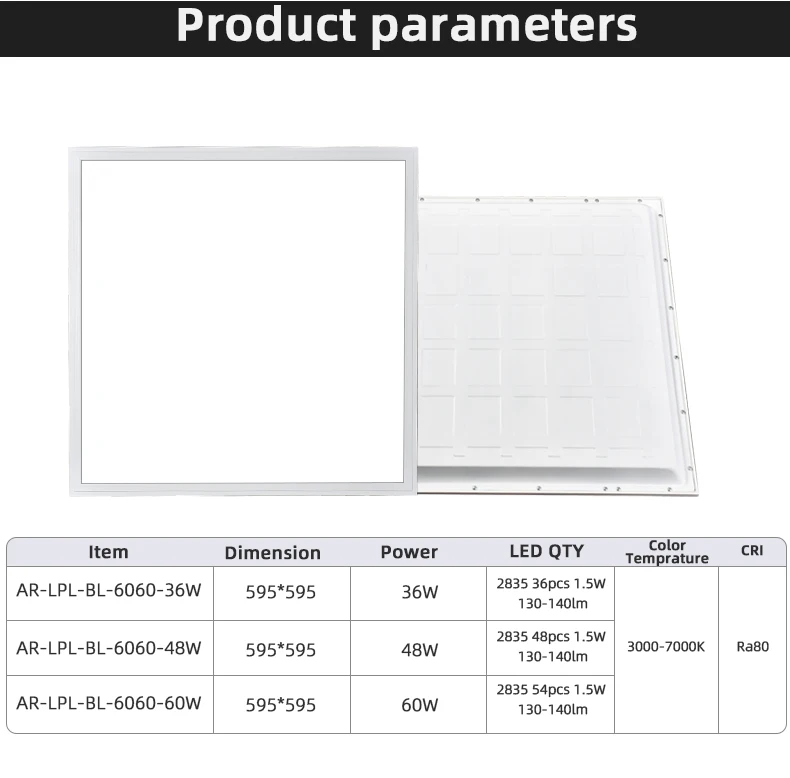 Commercial Office Building 36w 48w 60w 300x1200mm 600x600mm 60x60cm ...