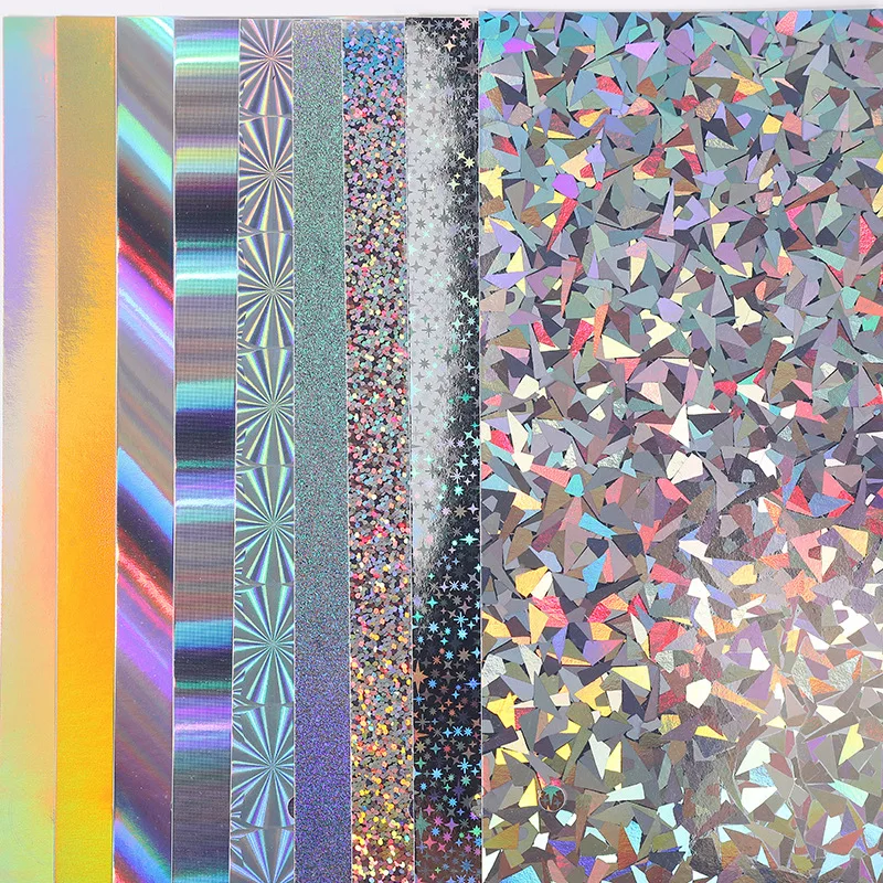 Holographic Cardstock Metallic Iridescent Mirror Paper Foil Board ...