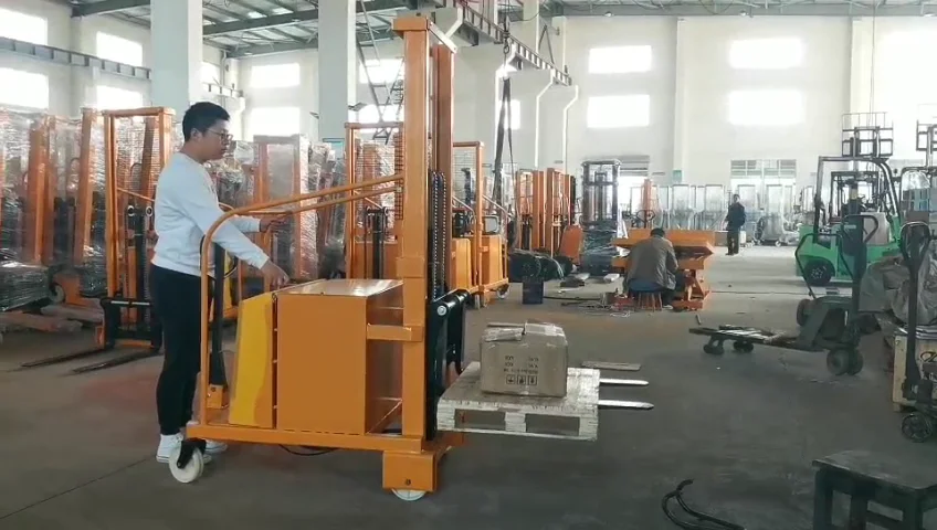 Manual Counterweight Stacker 500kg 1000kg 1.6m Hydraulic Forklift For ...