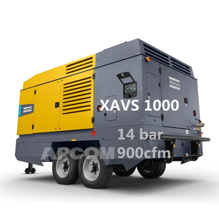 Atlas Copco XAVS1000 Portable Diesel Air Compressor - 14bar, 200psi ...