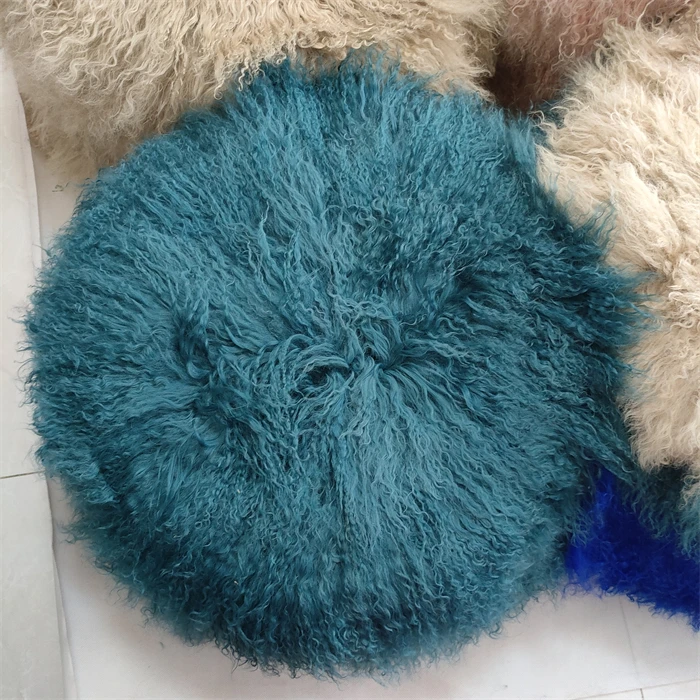 Long Curly Hairs Tibetan Sheepskin Wool Pillow Rug - Buy Pillow Rug ...