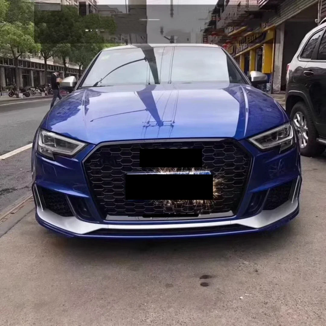 Body Kit Front Bumper Grill Grid Mask Rear Lip Assembly For Audi A3 S3 ...