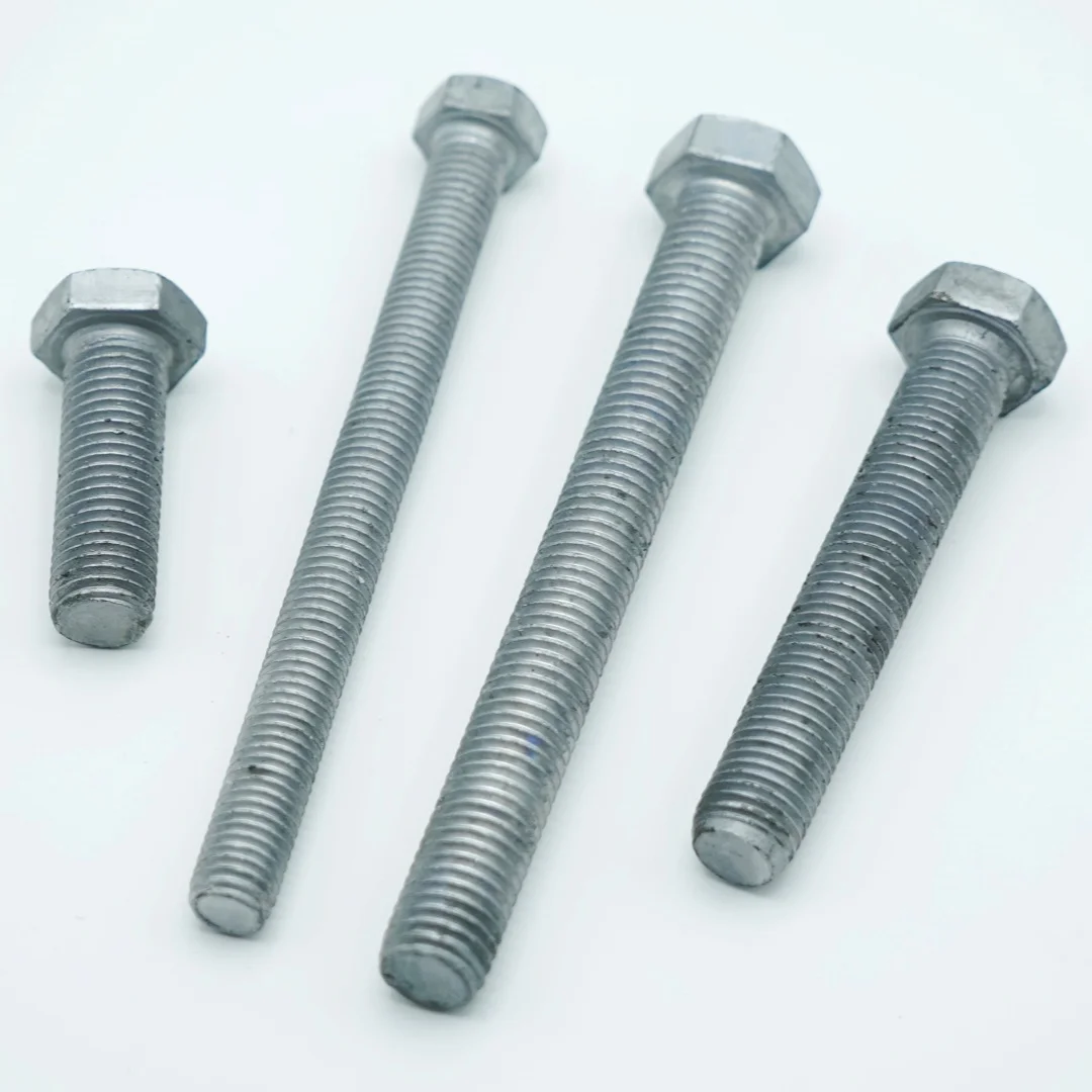 Factory Price HDG Finish 8.8 10.9 Grade Hex Bolts DIN933 931 Hex Nuts ...