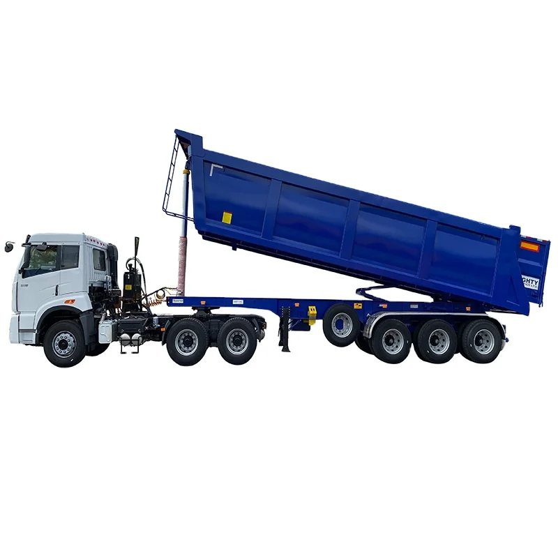 Cimc Vict Hydraulic Cylinder 3 Axles U Type 30 Tons End Dump Trailer ...