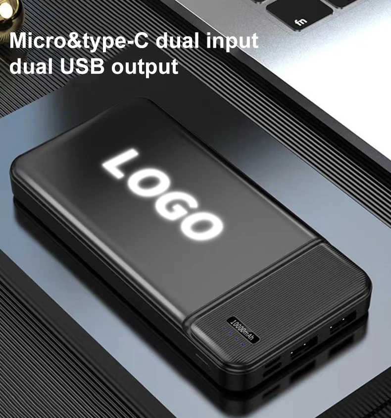 Luminous LED Power Bank 10000mah - Custom Logo Gift