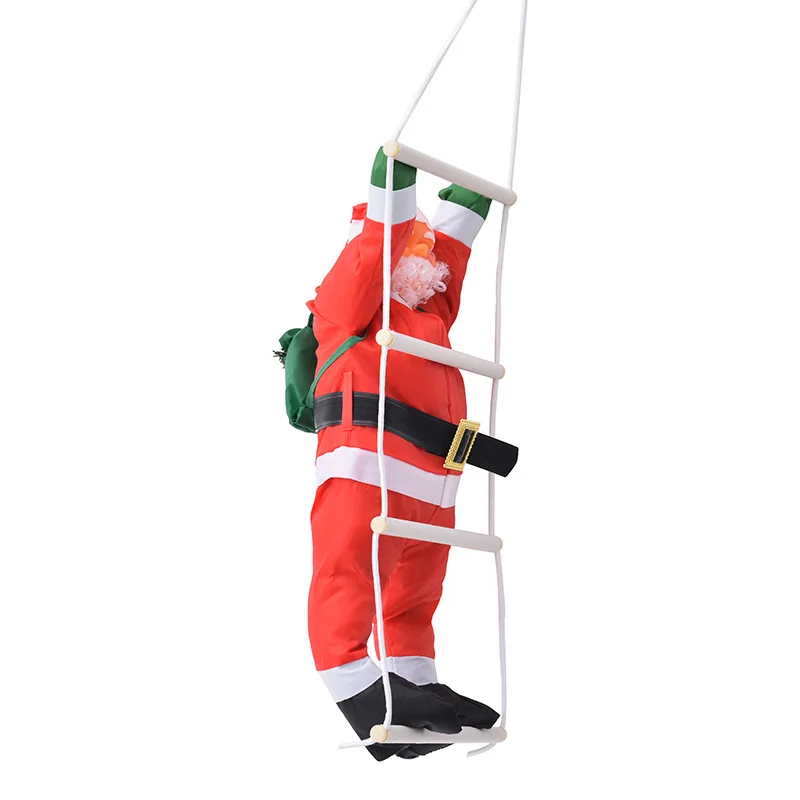 24" H Cute Climbing Santa Claus On Rope Ladder Indoor Outdoor Christmas ...
