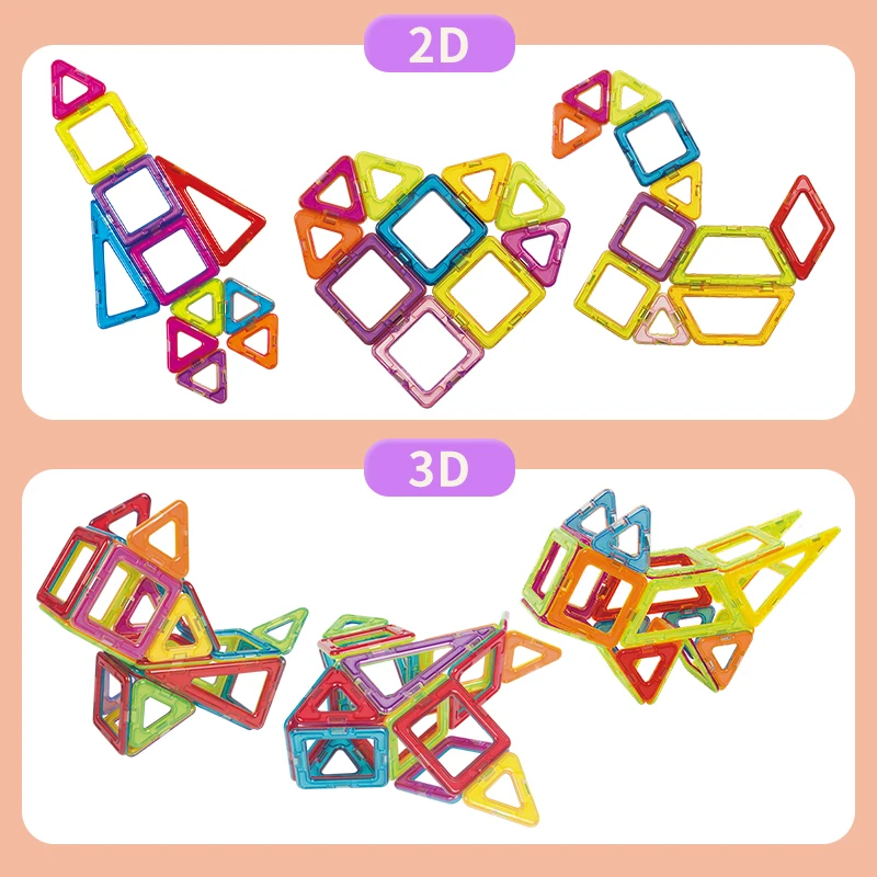 72pcs Educational Magnetic Tile Building Blocks Educational Toy Set ...