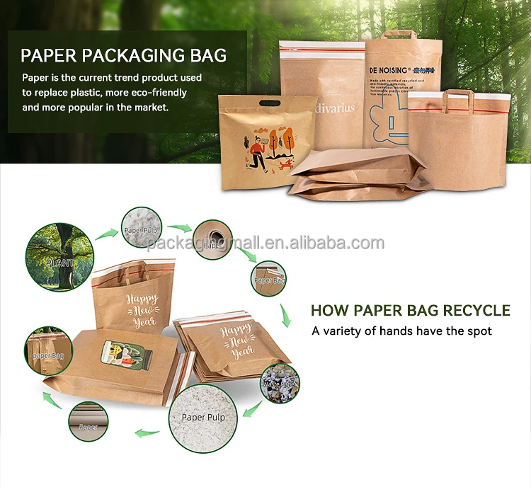 Kraft Paper Mailer For Pack Clothes Eco-friendly 100% Paper Bags - Buy ...