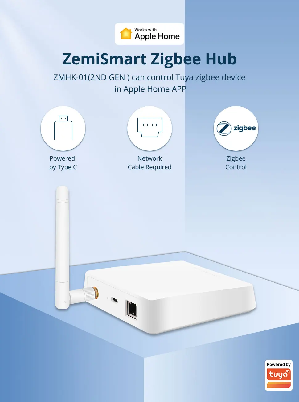 Zemismart Zigbee Hub Work With Homekit Zmhk-01(2nd Gen) Smart Home ...