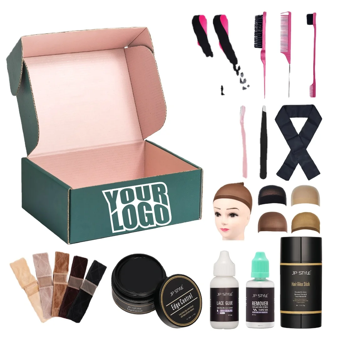 Private Label Lace Wig Install Kit Edge Control & Wax Stick With Comb ...