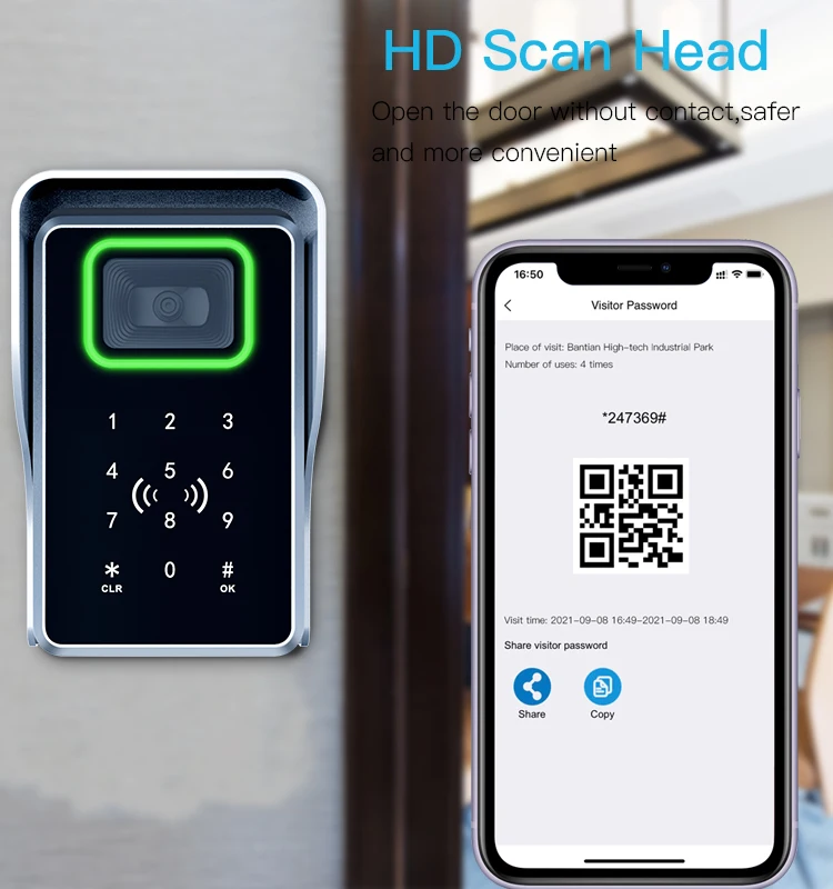 Smart QR Code Scanner - Remote Access Control System Q330