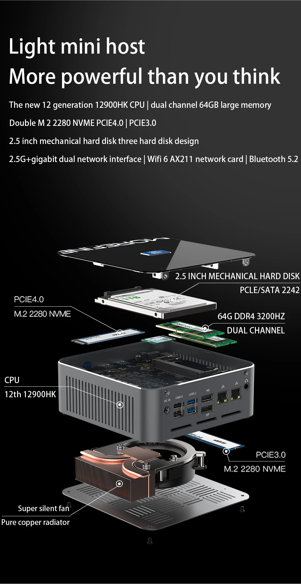 12th Gen Intel Core I9 12900HK Mini PC - 14 Core Gaming Power