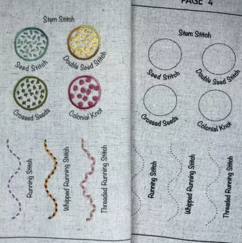 New Product Stitch Book Needle and Thread Loose Leaf Work Book Linen ...