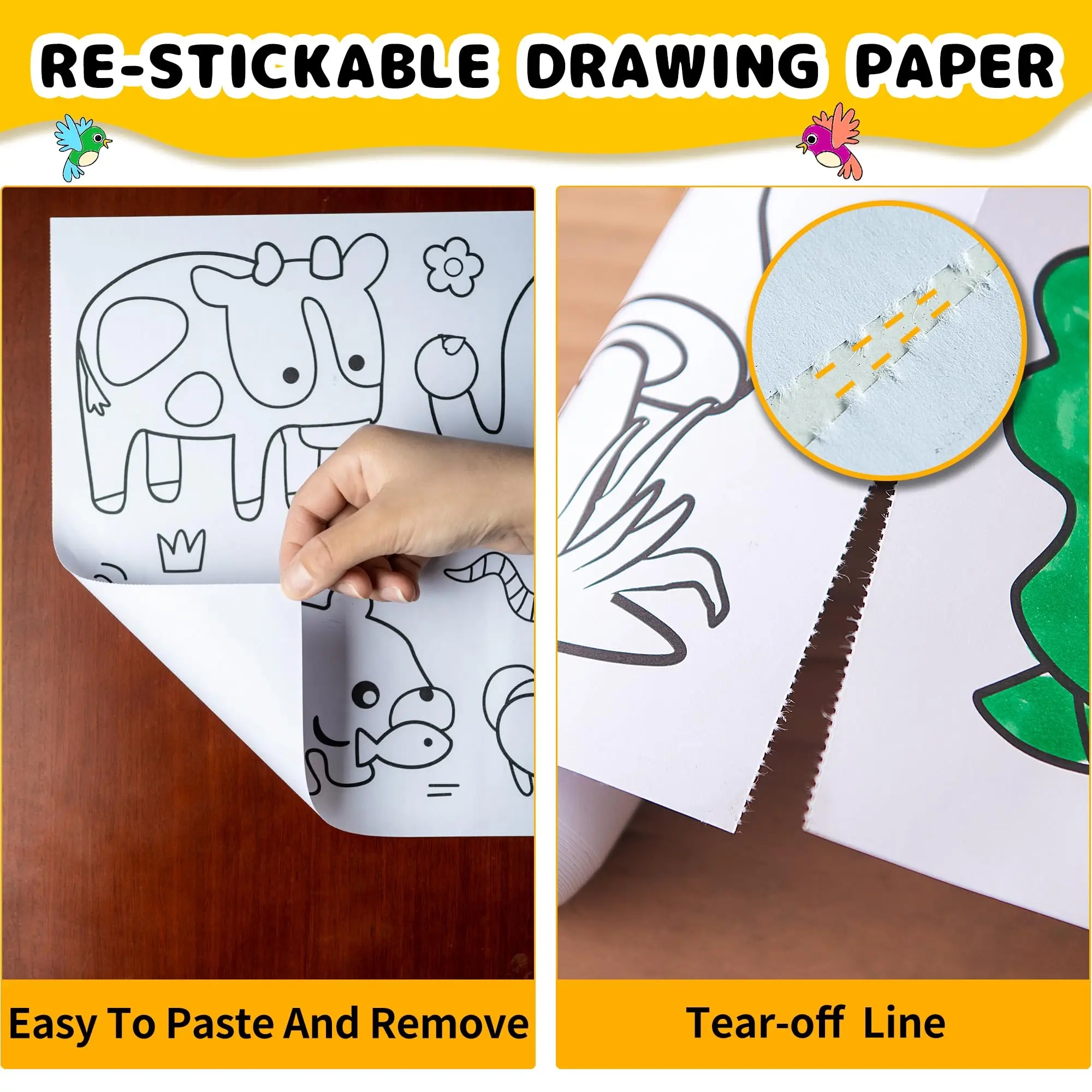 Children's Drawing Roll Coloring Paper Roll for Kids,Drawing Paper Roll ...