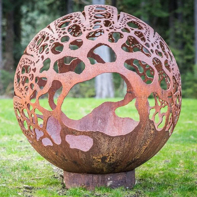 Corten Steel Fire Pit Balls - Durable Outdoor Decor Solutions