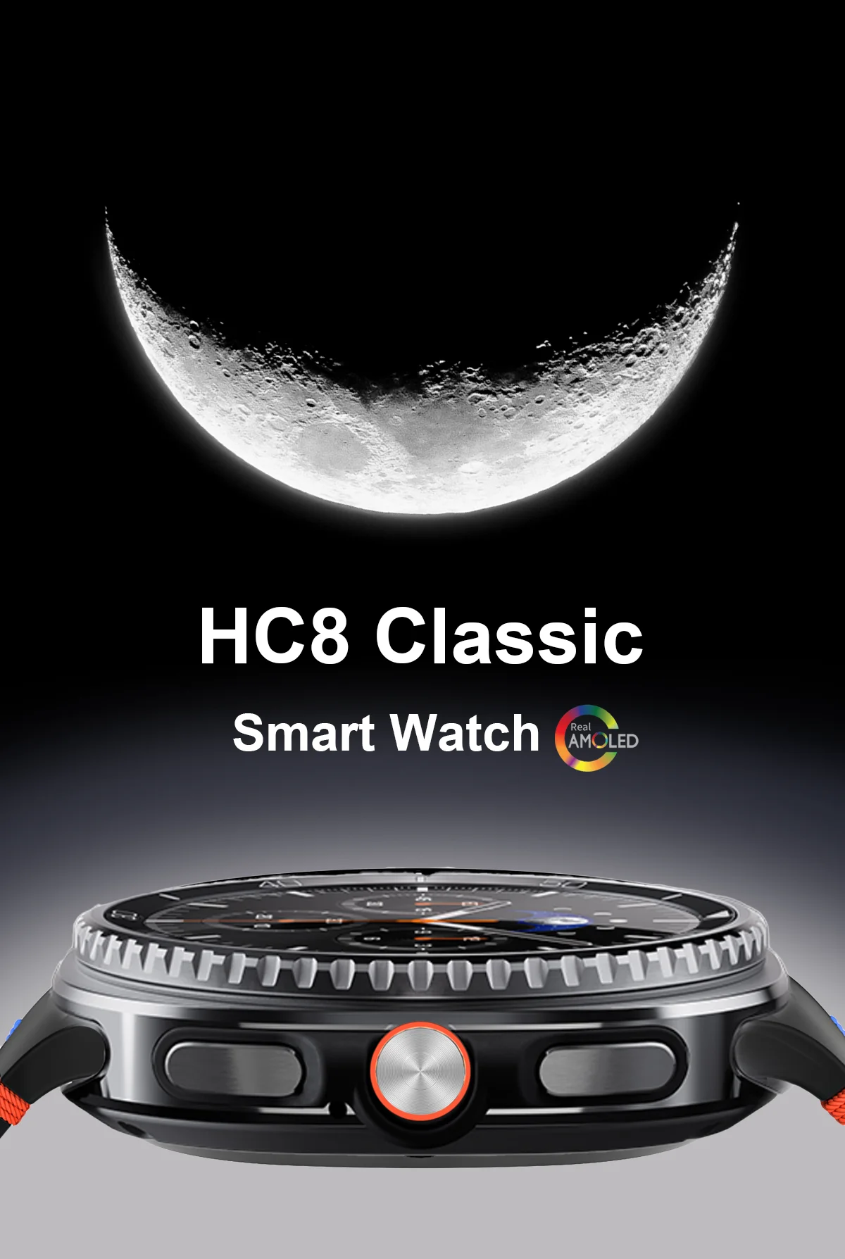 High Quality HC8 IP68 Classic Ultra Watch 1.43'' AMOLED Fitness Watch ...