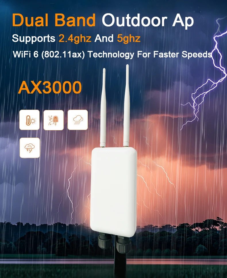 1km Long Range Access Point - Dual Band Wifi Antenna Mesh