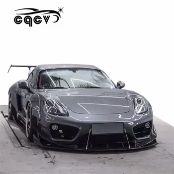 Cqcv Style Widebody Kit For Porsche Cayman/boxster 981 Front Spoiler ...