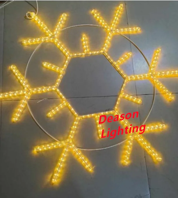 Outdoor Lighted Snowflakes - Durable, Bright, and Customizable