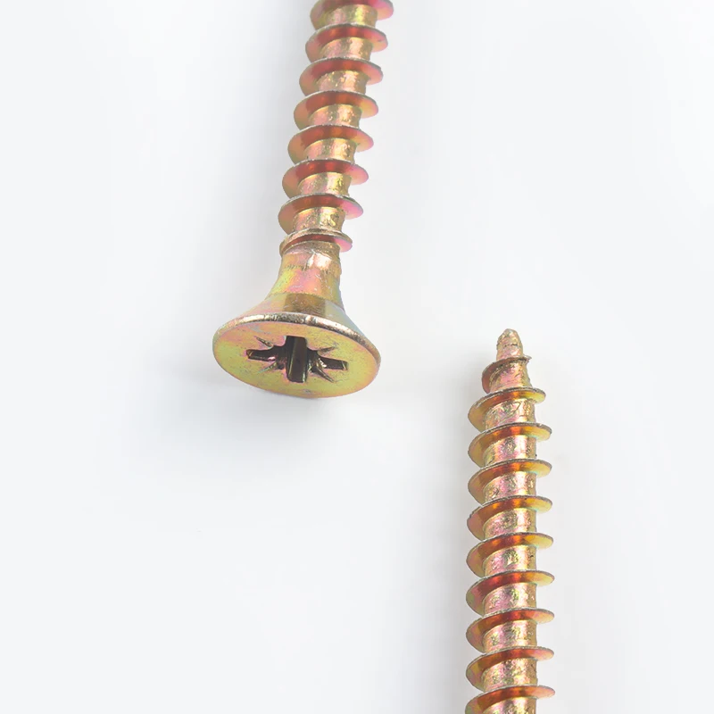 DIN7505 Yellow Zinc Plated Flat Head Chipboard Screw| Alibaba.com