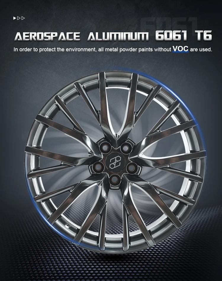 Pengzhen Forged Hyper Black Color OEM Wheels for Lexus