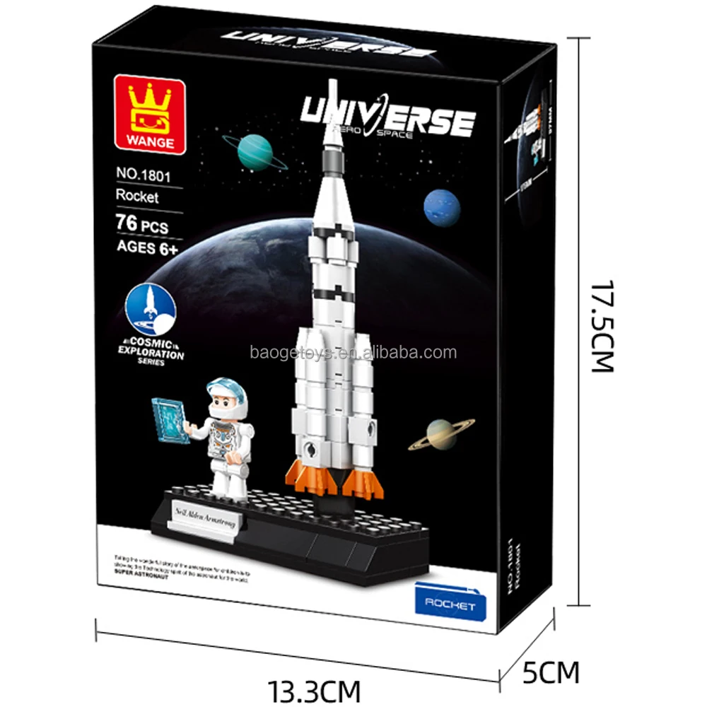 Wange Gcc Certificate Toys Plastic Building Blocks Brick Space Rockets ...