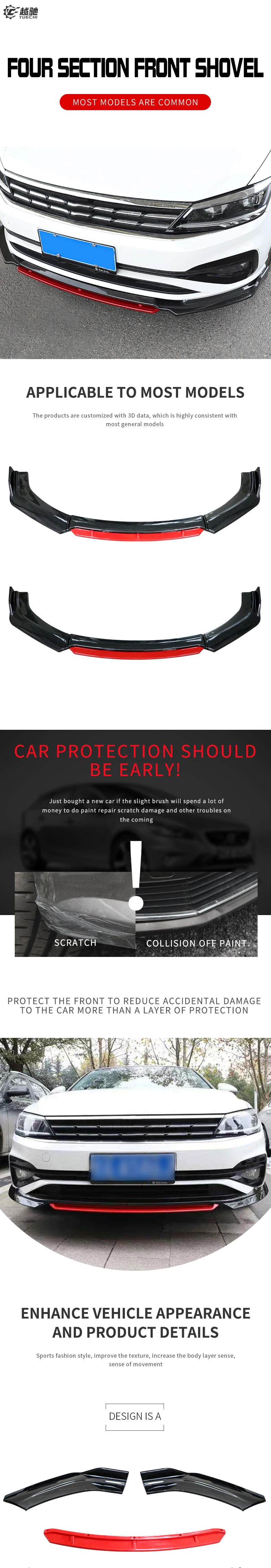 Universal Front Bumper Lip Spoiler Diffuser for Cars - OEM | Wholesale