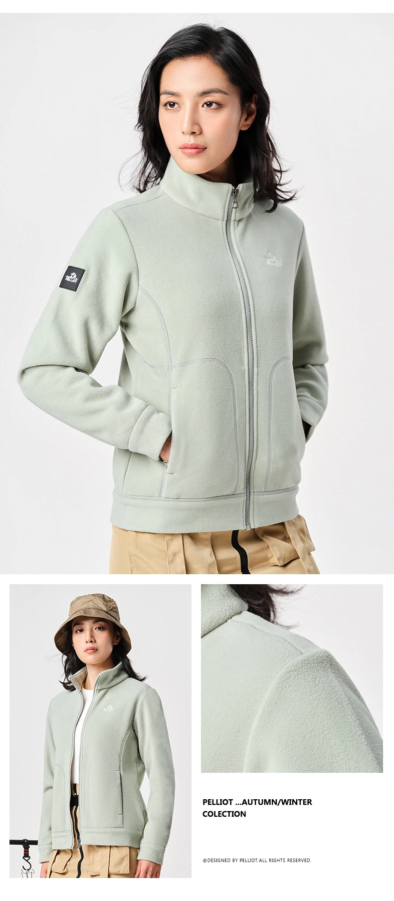 PELLIOT High Quality 335G Polar Fleece Fleece Jacket