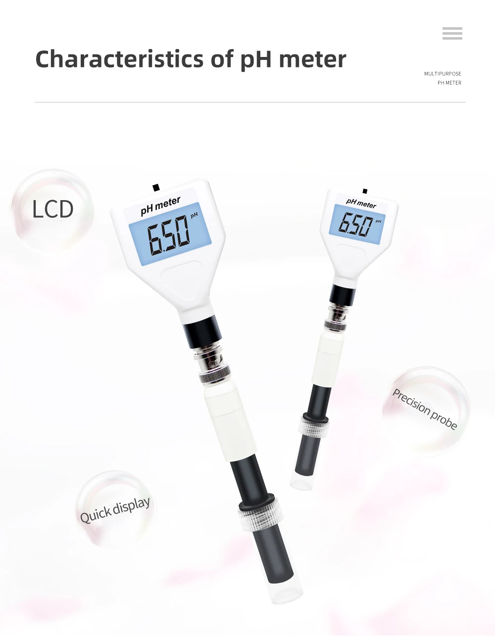 Professional Digital Acidity Meter With Led Display And Backlight Skin ...