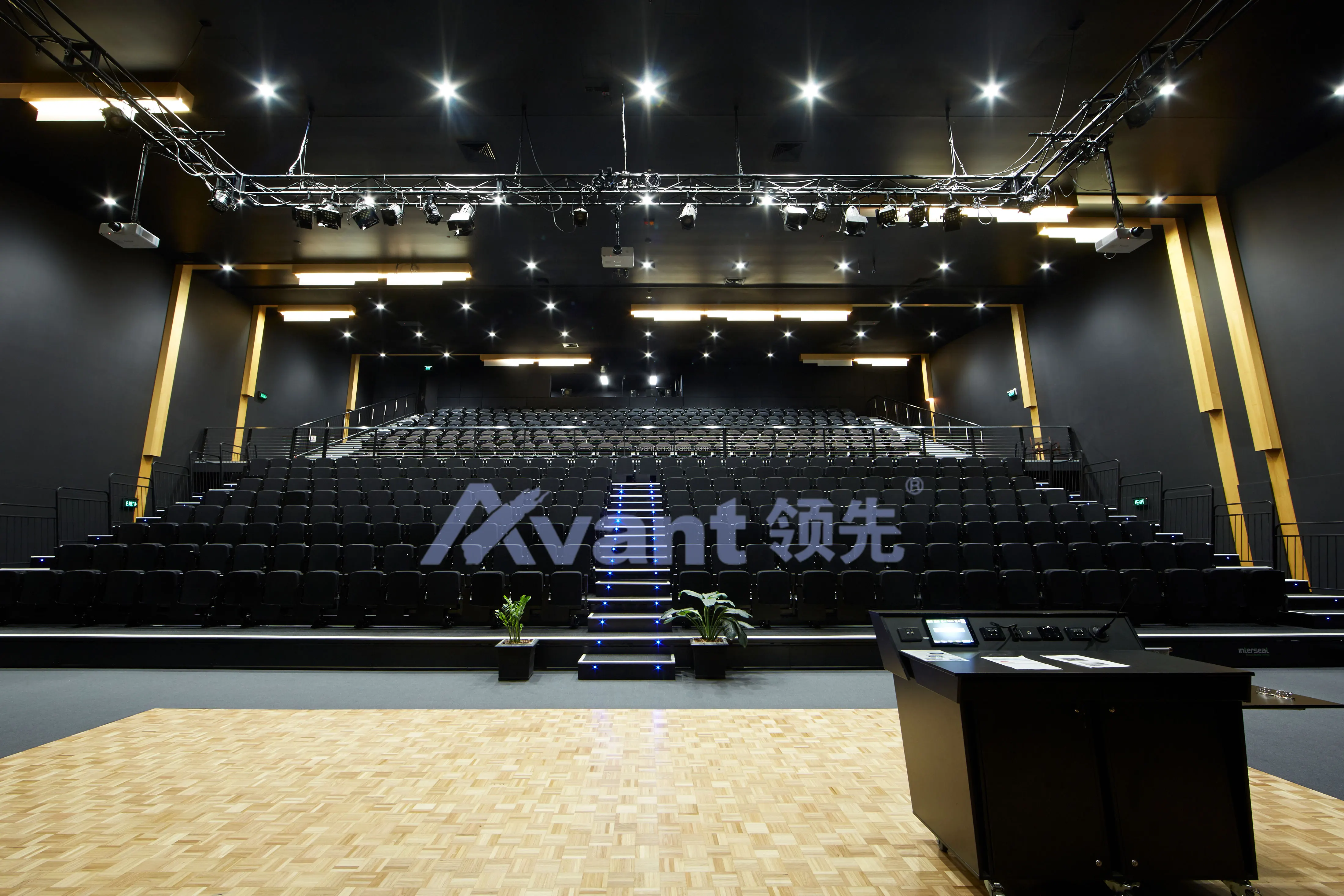 Avant Sports Movie Theater Retractable Bleachers Motorized Foldable ...